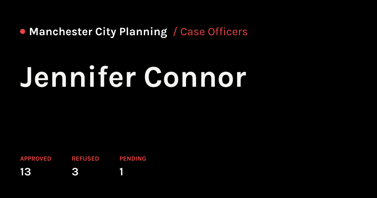 Case Officer Jennifer Connor - Application List — Manchester